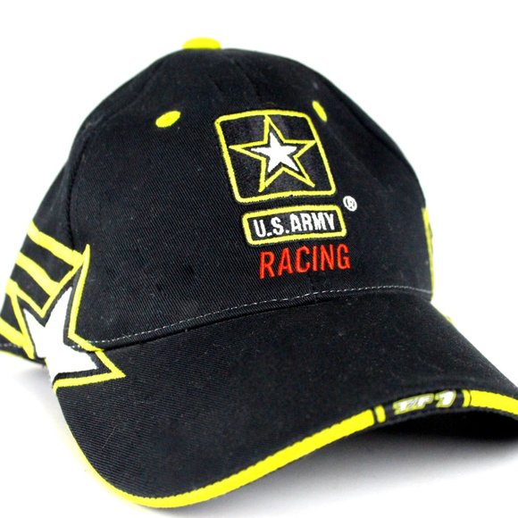 U.S. Army | Accessories | Official Us Army Racing Hat Black Yellow ...